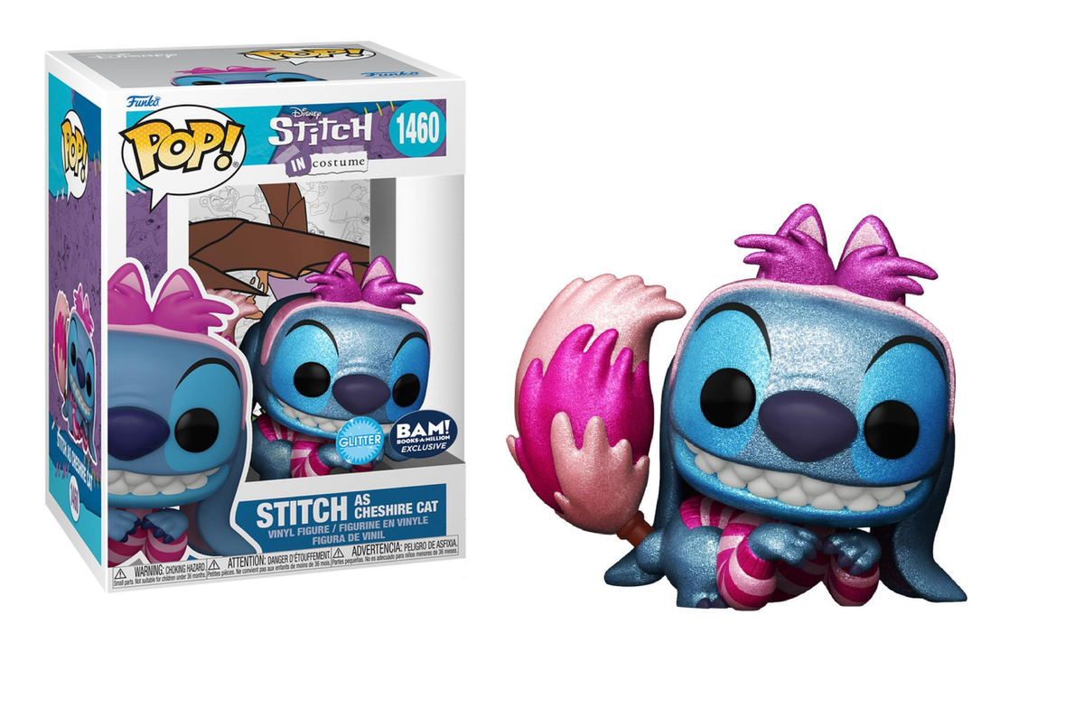 Disney Stitch as Cheshire Cat Glitter BAMS Exclusive Pop Vinyl – Arcane ...